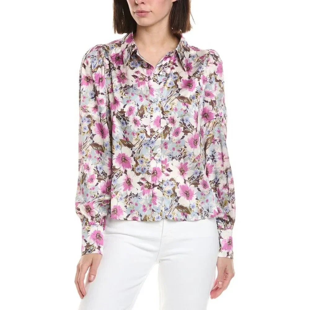 Jacqui E | Tops | Jacquie The Label Womens Hannah Blouse Grey | Poshmark